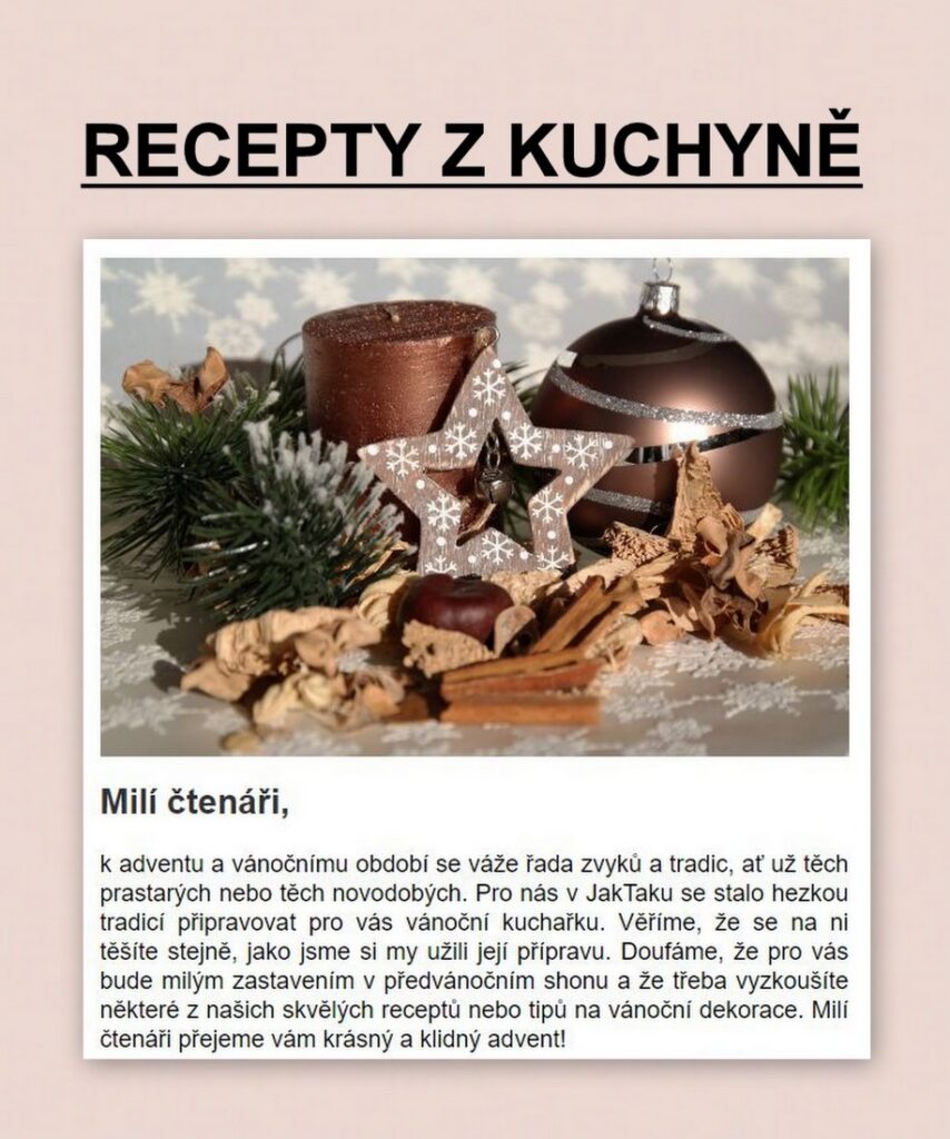 RECEPTY Z KUCHYNĚ: Vánoční kuchařkaZa krásnější Vimperk | Za krásnější Vimperk