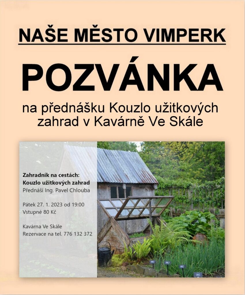 NAŠE MĚSTO VIMPERK: Pozvánka na přednáškuZa krásnější Vimperk | Za krásnější Vimperk