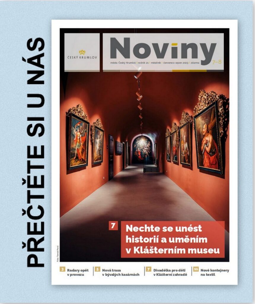 PŘEČTĚTE SI U NÁS: Noviny města Český Krumlov – č. 7-8/2023Za krásnější Vimperk | Za krásnější ...